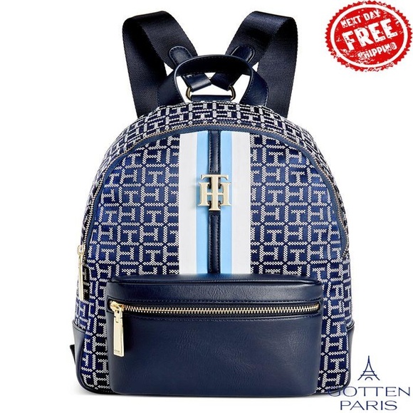 Tommy Hilfiger | Bags | Jaden Plus Signature Monogram Backpack ...